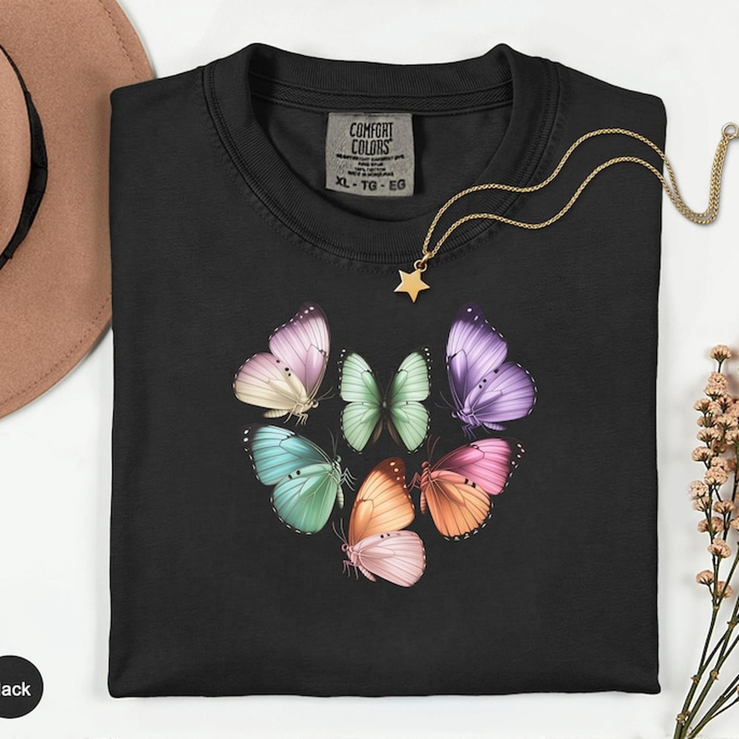 Colorful Butterflhirt Nature Lover Gift Aesthetic Spring Floral T1EE ...