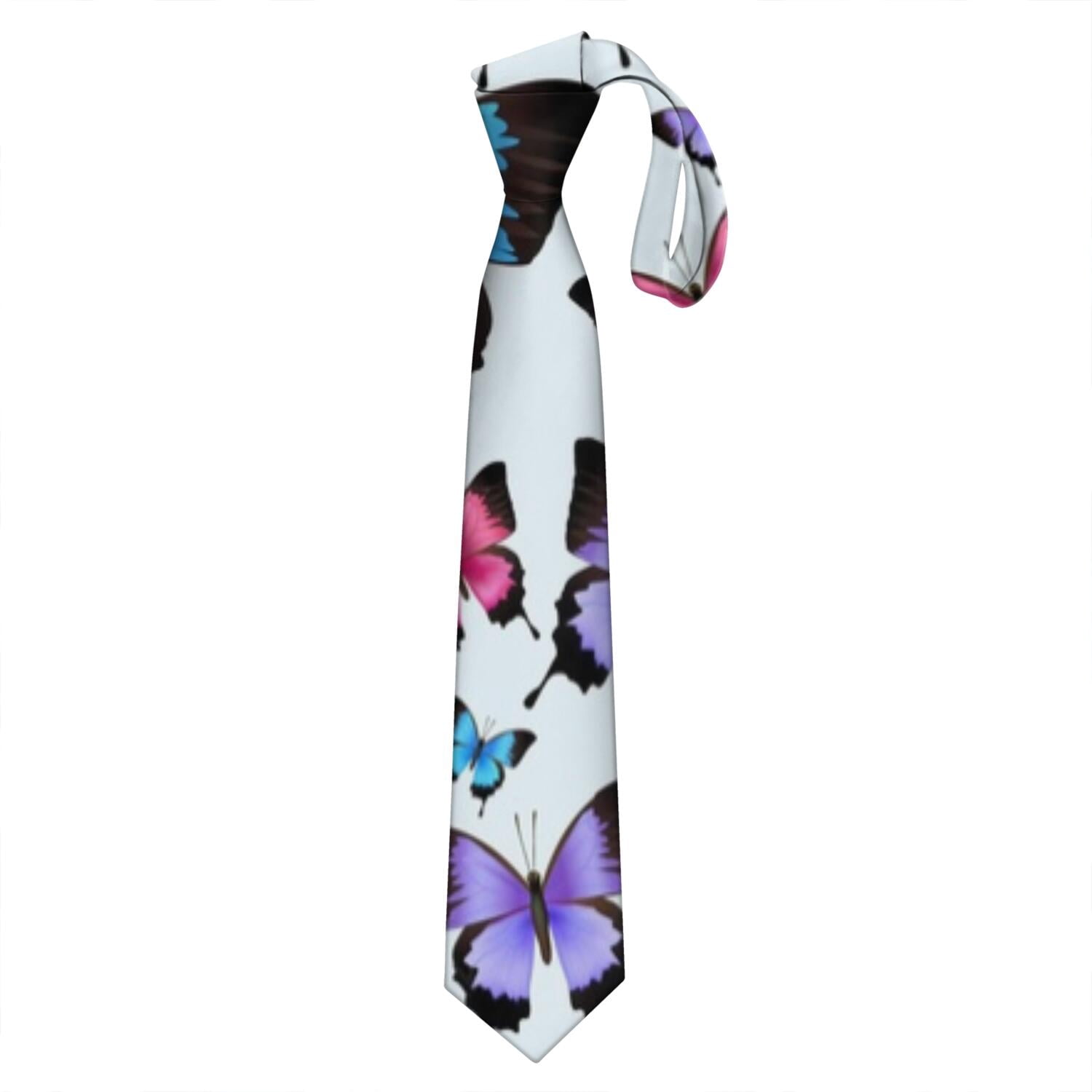 Colorful Butterflies Men's Tie - Fashionable Satin Necktie for ...