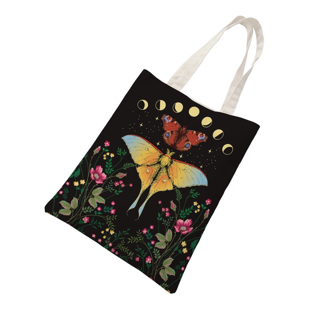 Colorful Butterflies Nature Tote Bag With Design Pattern Printed ...