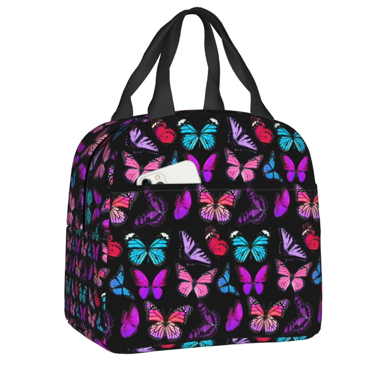 Colorful Butterflies Pattern Lunch Boxes for Women Waterproof Butterfly ...