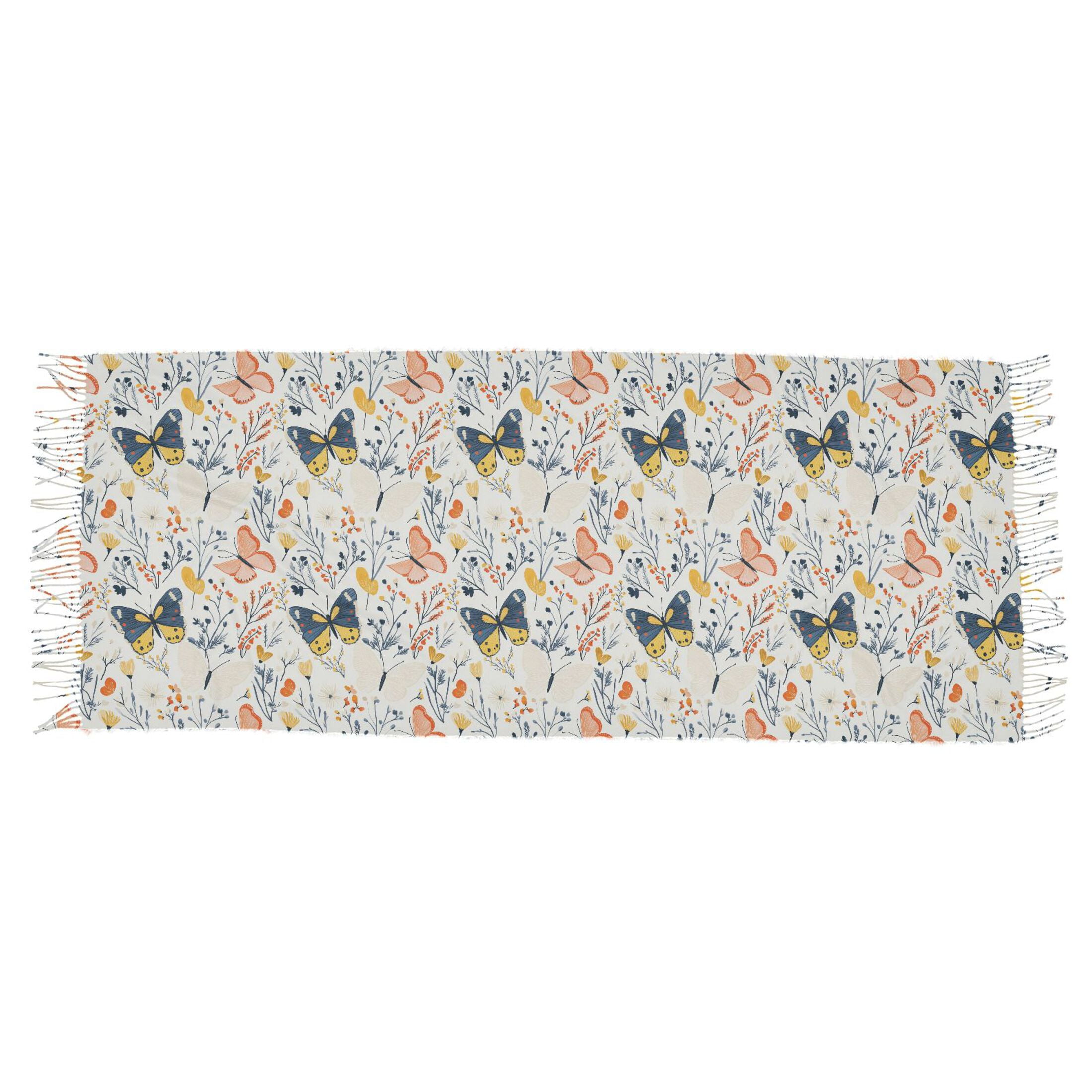 Colorful Butterflies Pattern Women's Cold Weather Scarves Lightweight ...