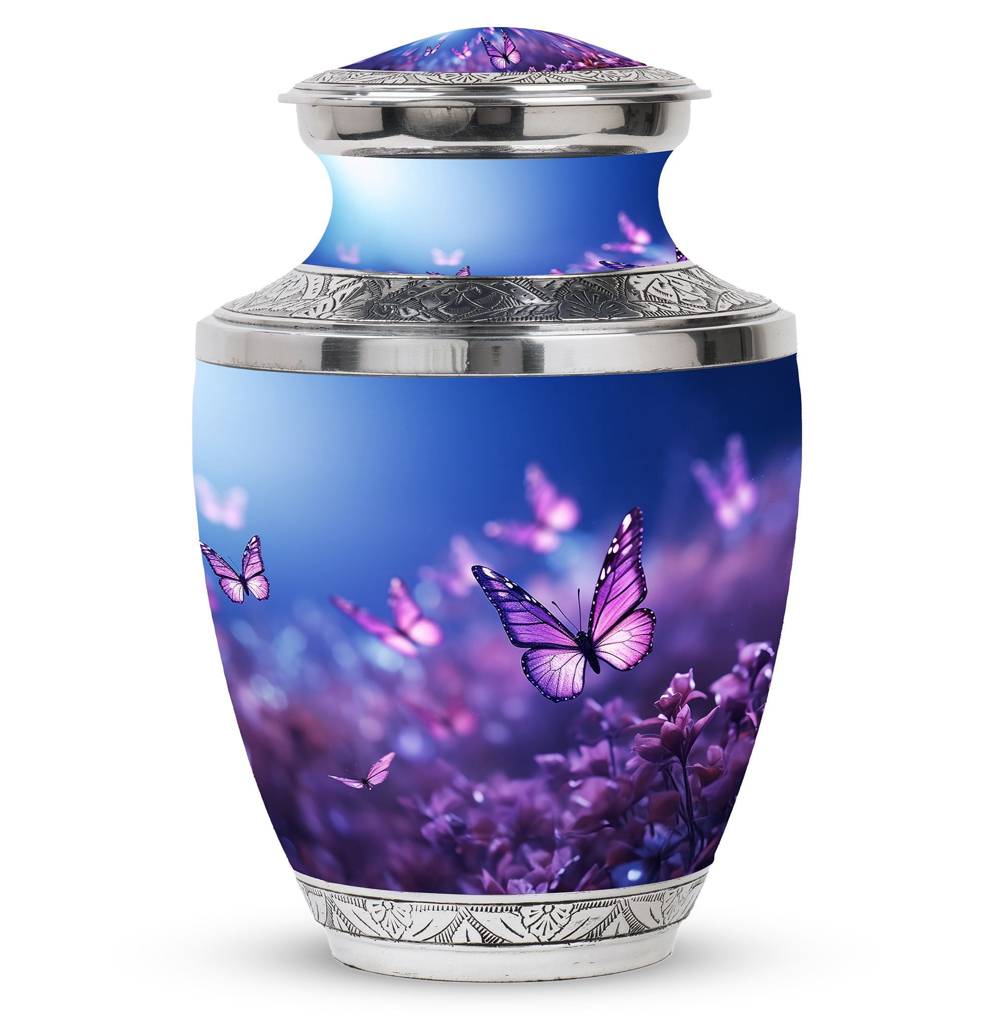 Colorful Butterflies Urn for Human Ashes, Large Cremation Urns for ...