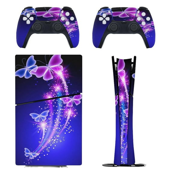 Colorful Butterflies Glitter Star PS5/PS5 Pro/PS5 Slim Digital Disc ...