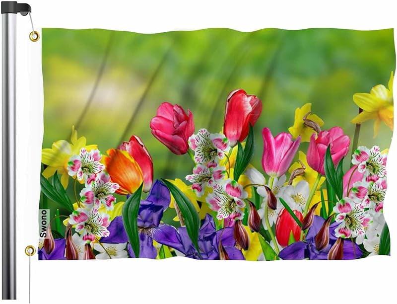 Colorful Butterfly 3x5 Flag Watercolor Garden Flower Spots Insects Wild ...