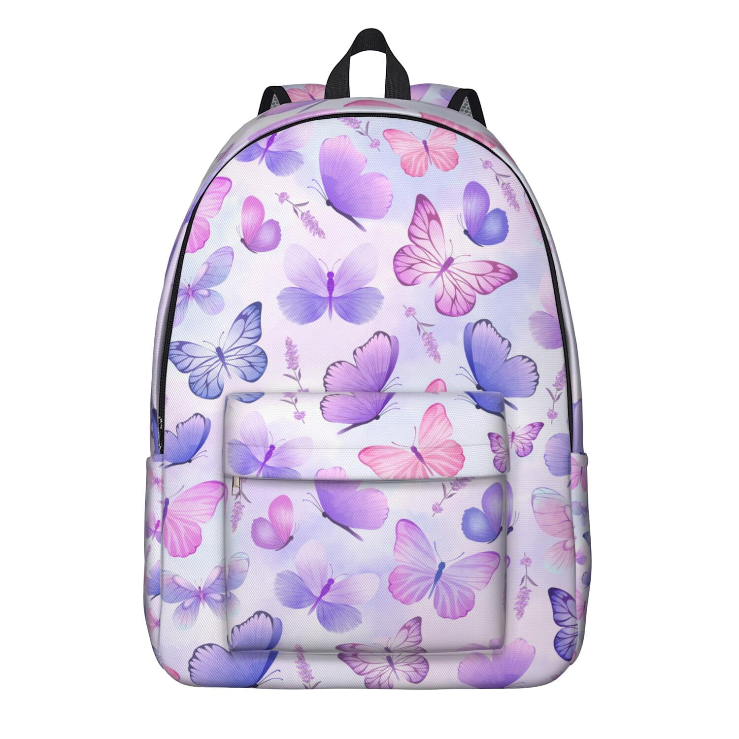 Colorful Butterfly Backpack for Teens, Waterproof School Bag with ...