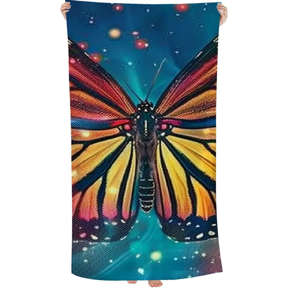 Colorful Butterfly Beach Towel, Swimming Beach Towels, Sand Free ...