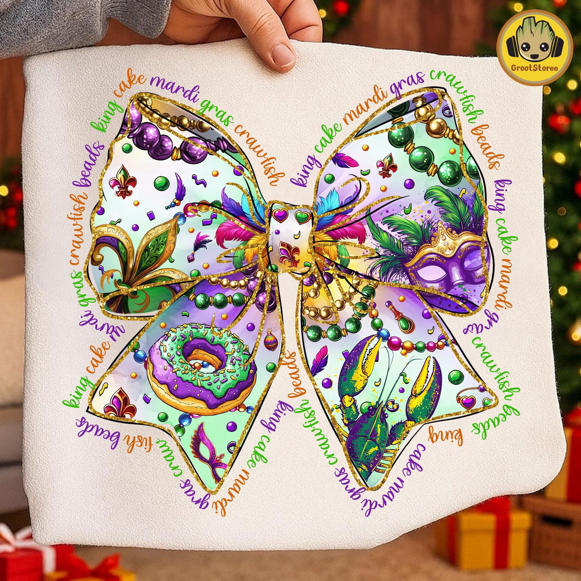 Colorful Butterfly Beads Mardi Gras T-Shirt for Festive Celebrations ...