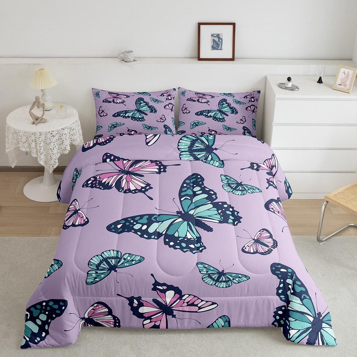 Colorful Butterfly Bedding Watercolor Butterfly Bedding Comforter Sets ...