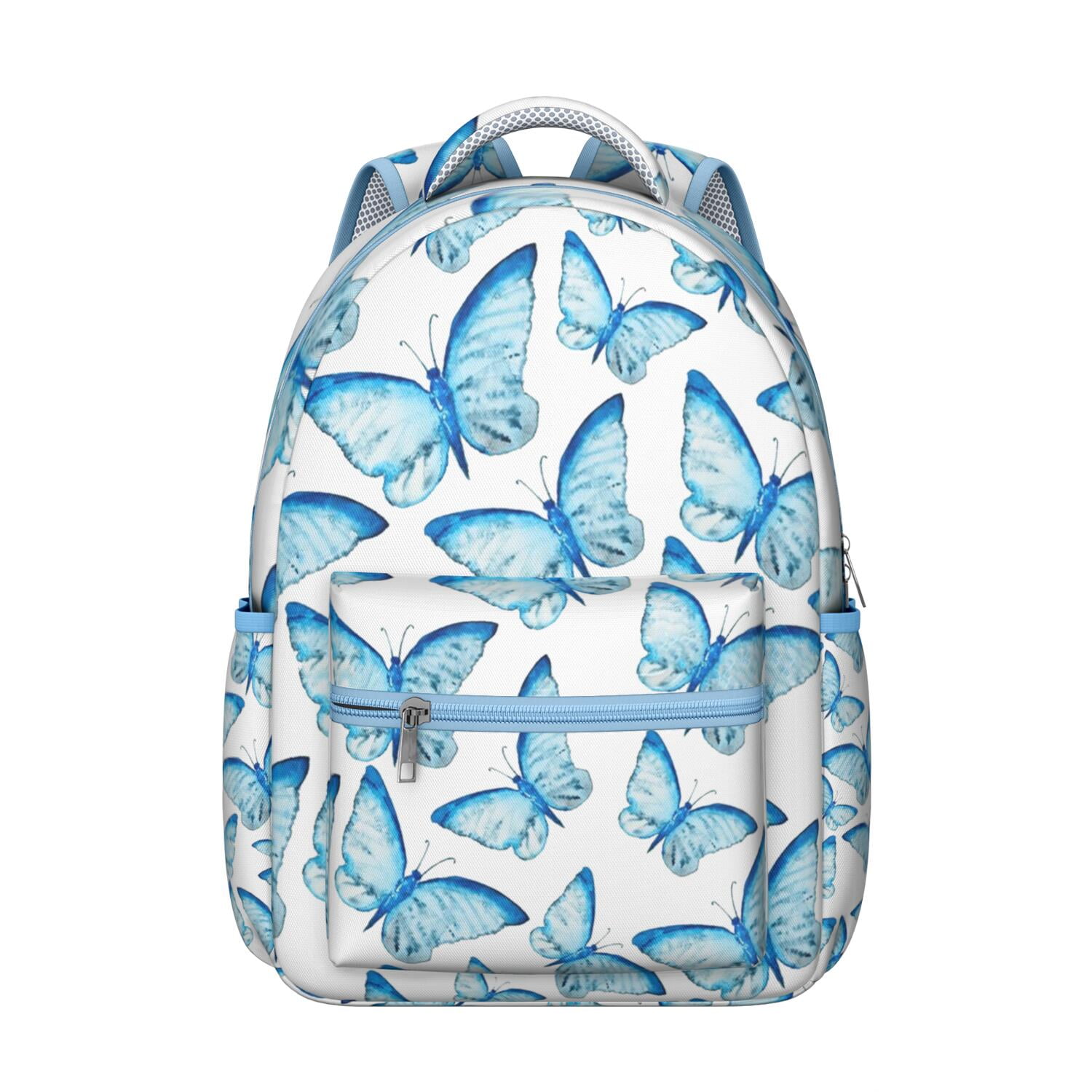 Colorful Butterfly Bookbag for Student Cute Floral Print Backpack for ...