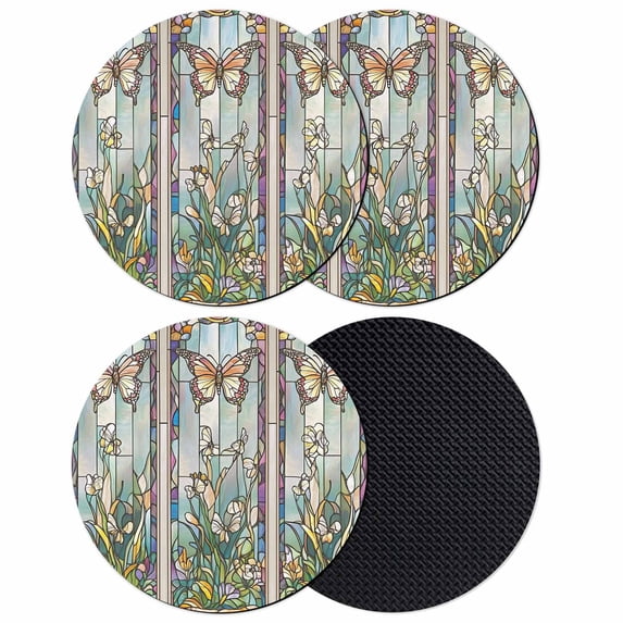 Colorful Butterfly Coasters Set of 4, Spring Botanical Summer Vintage ...