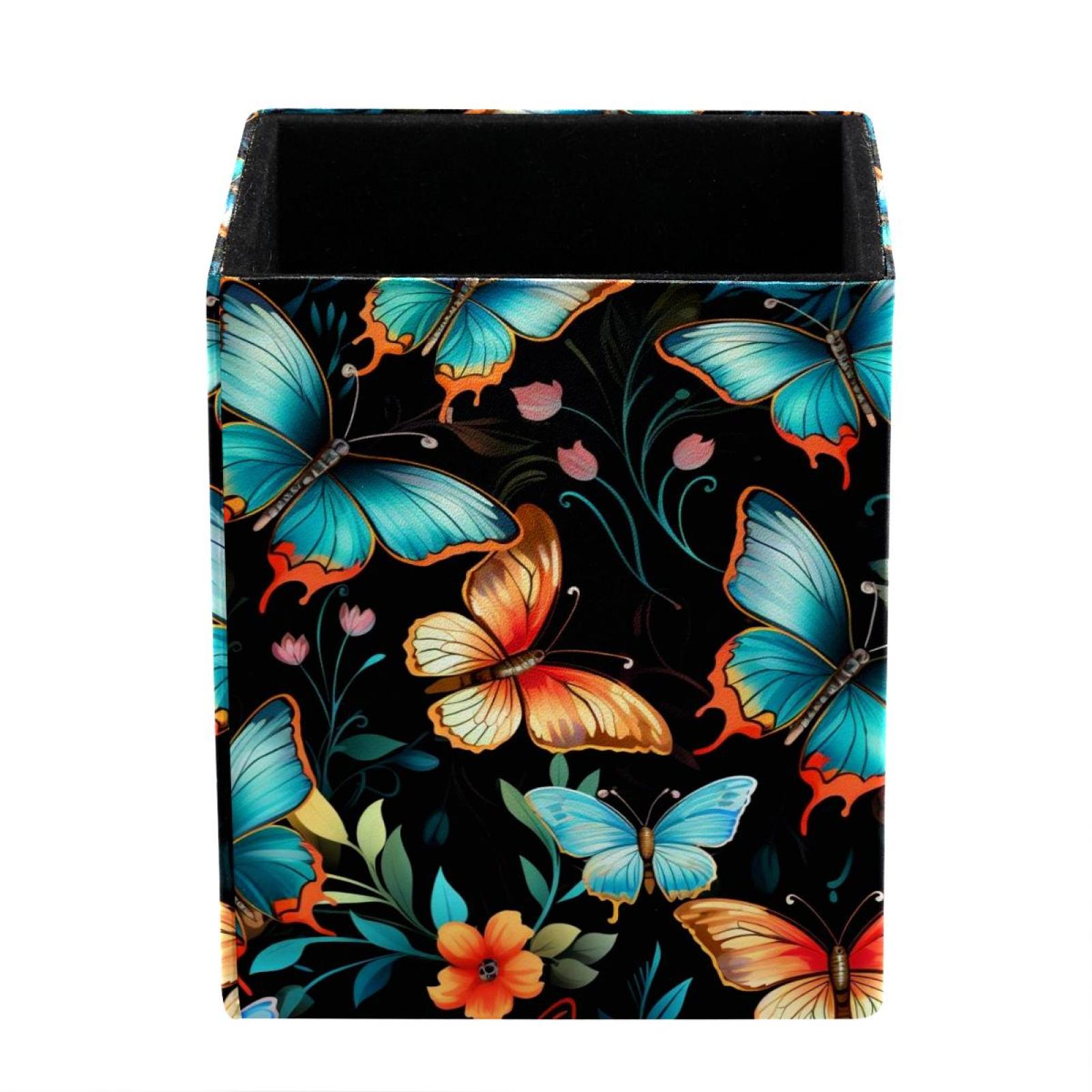 Colorful Butterfly Desk Organizer Office Home School Pen Holder for ...