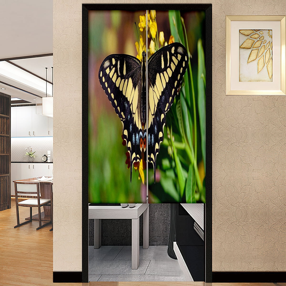 Colorful Butterfly Door Curtains Japanese Noren Doorway Izakaya ...