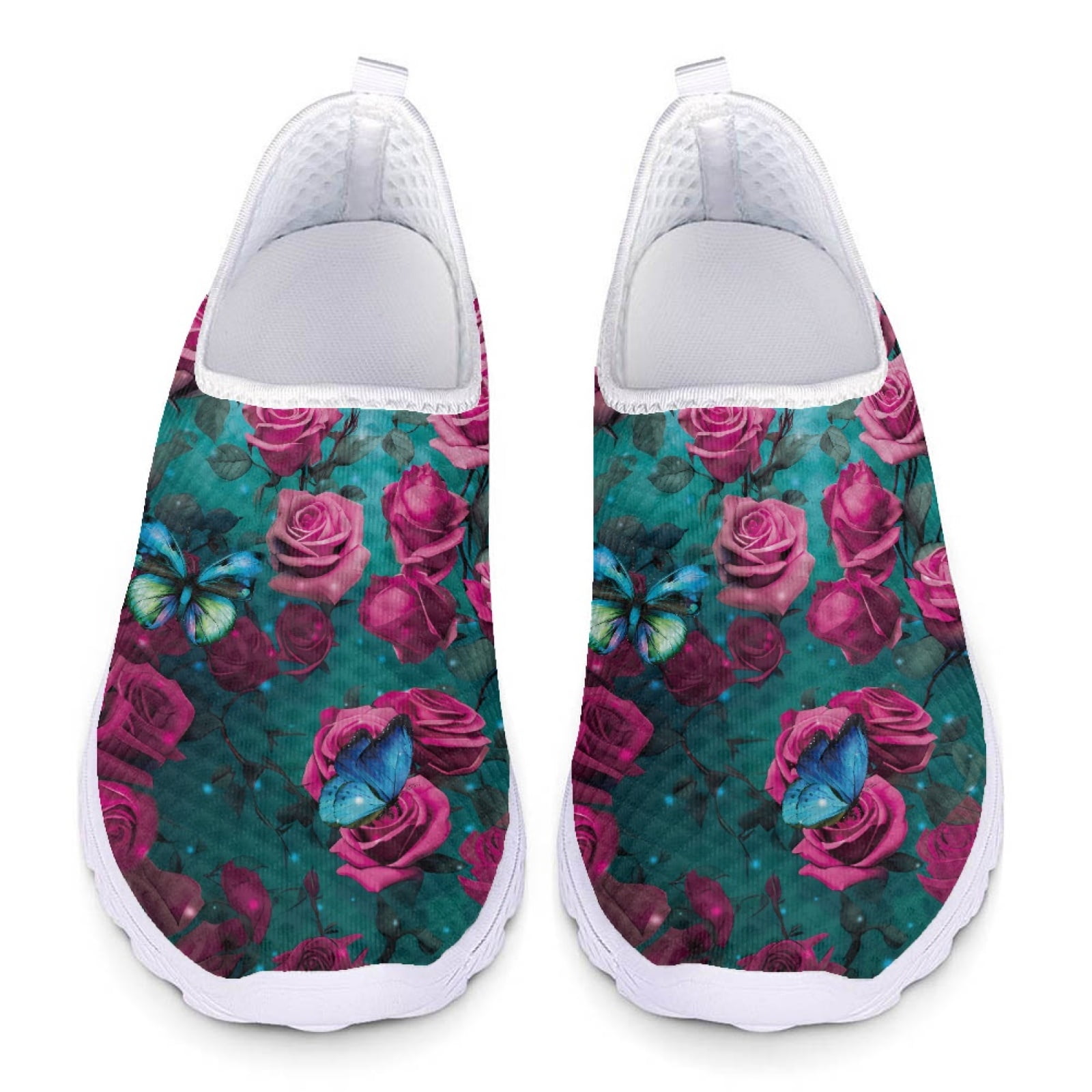 Colorful Butterfly Flower Nurse Summer Woman Flat Shoes Loafers Women ...