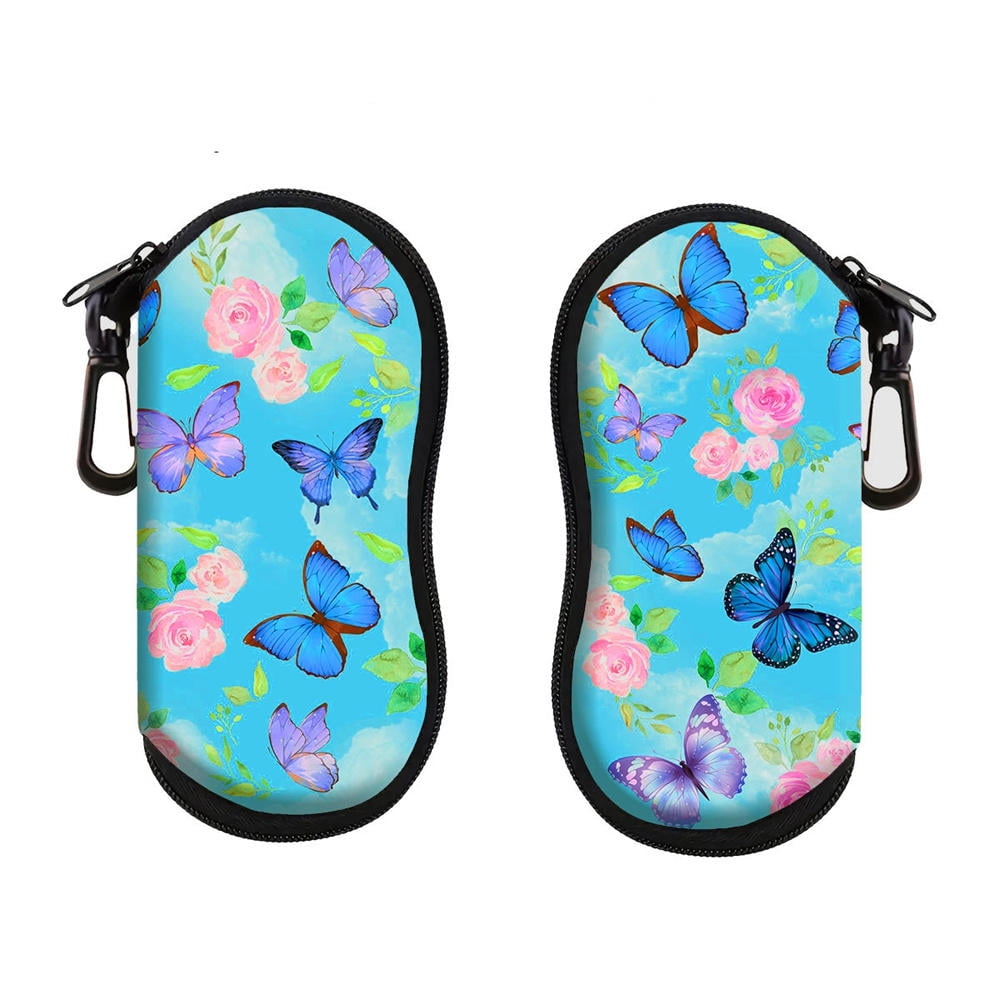 Colorful Butterfly Glasses Storage Box Women Men Glasses Case Portable ...