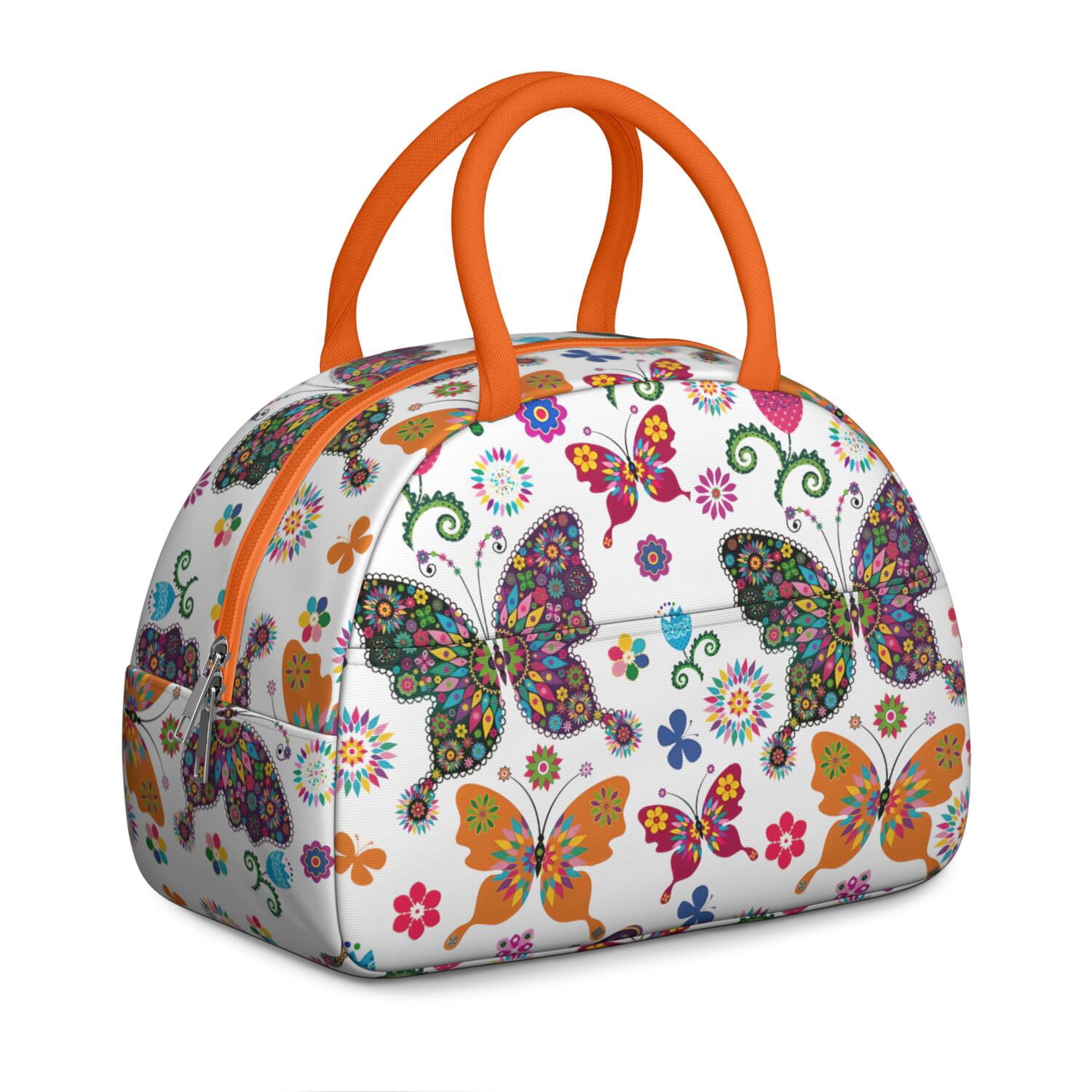 Colorful Butterfly Lunch Bag – Artistic Floral Pattern for Butterfly ...