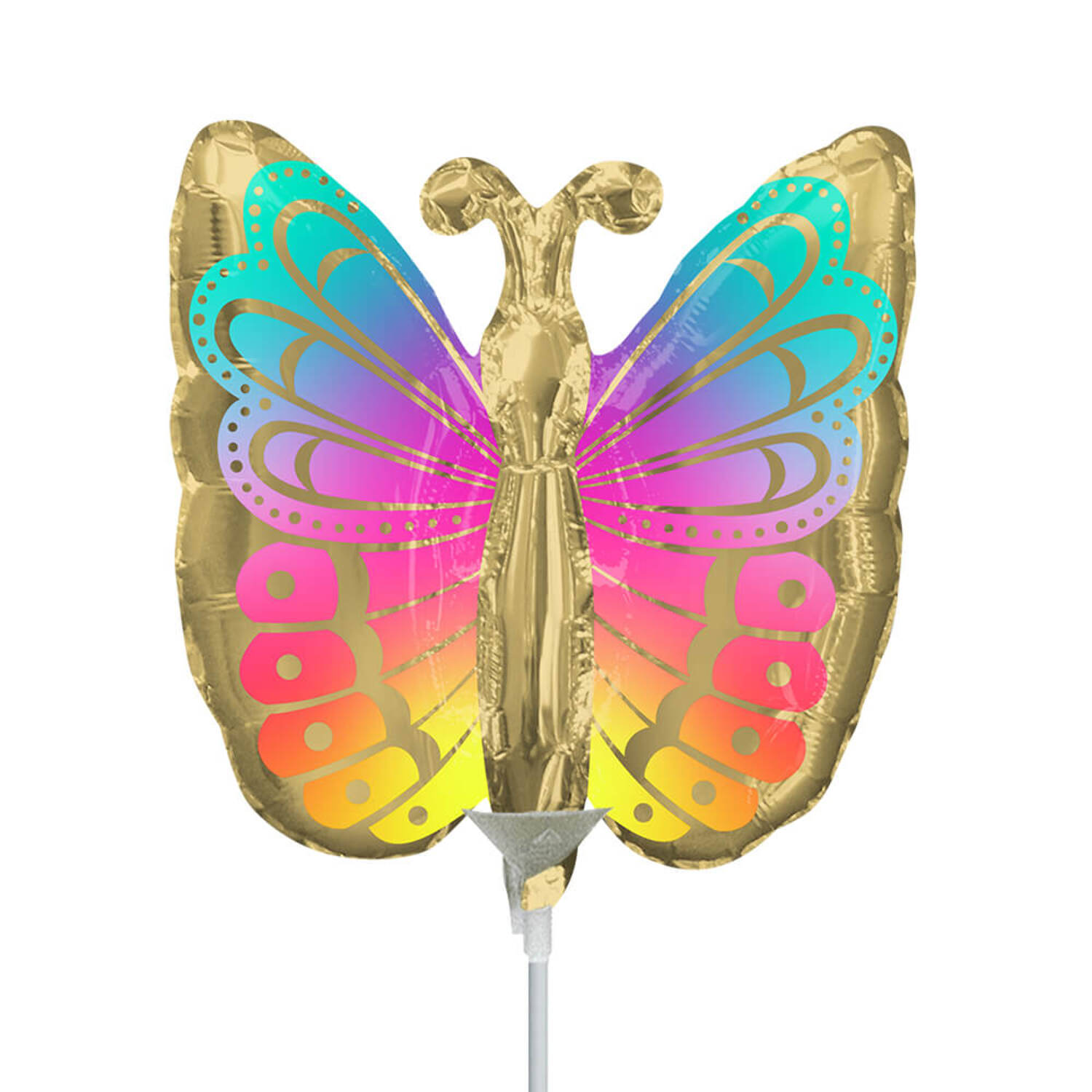 Colorful Butterfly Mini Shape (Air Fill Only) Foil Mylar Balloon ...
