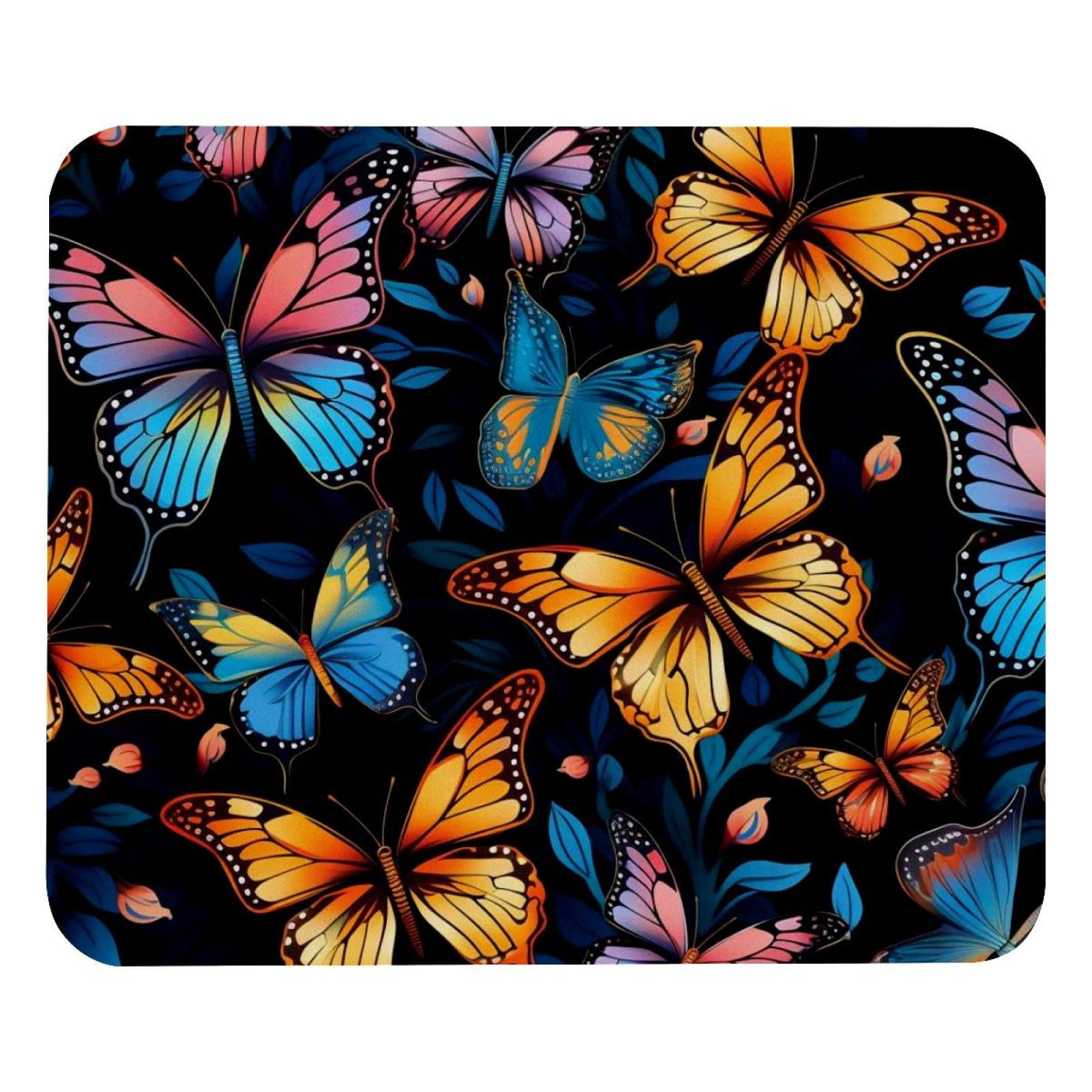 Colorful Butterfly Mouse Pad for Wireless Mouse Home Office Desk Laptop ...