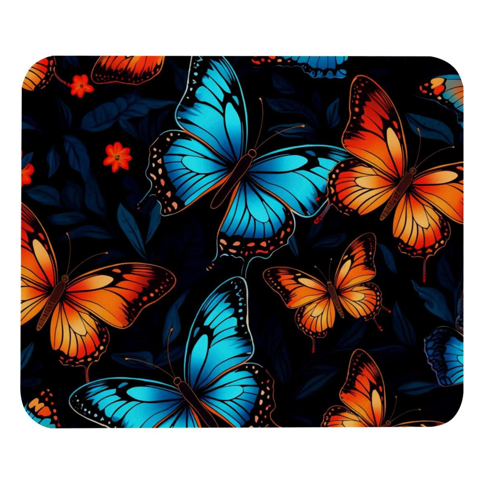 Colorful Butterfly Mouse Pad for Wireless Mouse Home Office Desk Laptop ...