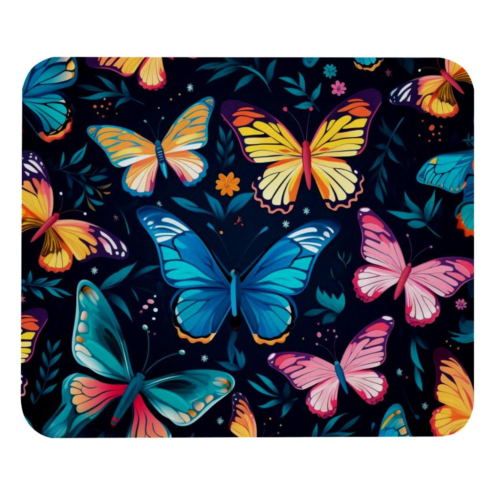 Colorful Butterfly Mouse Pad for Wireless Mouse Home Office Desk Laptop ...