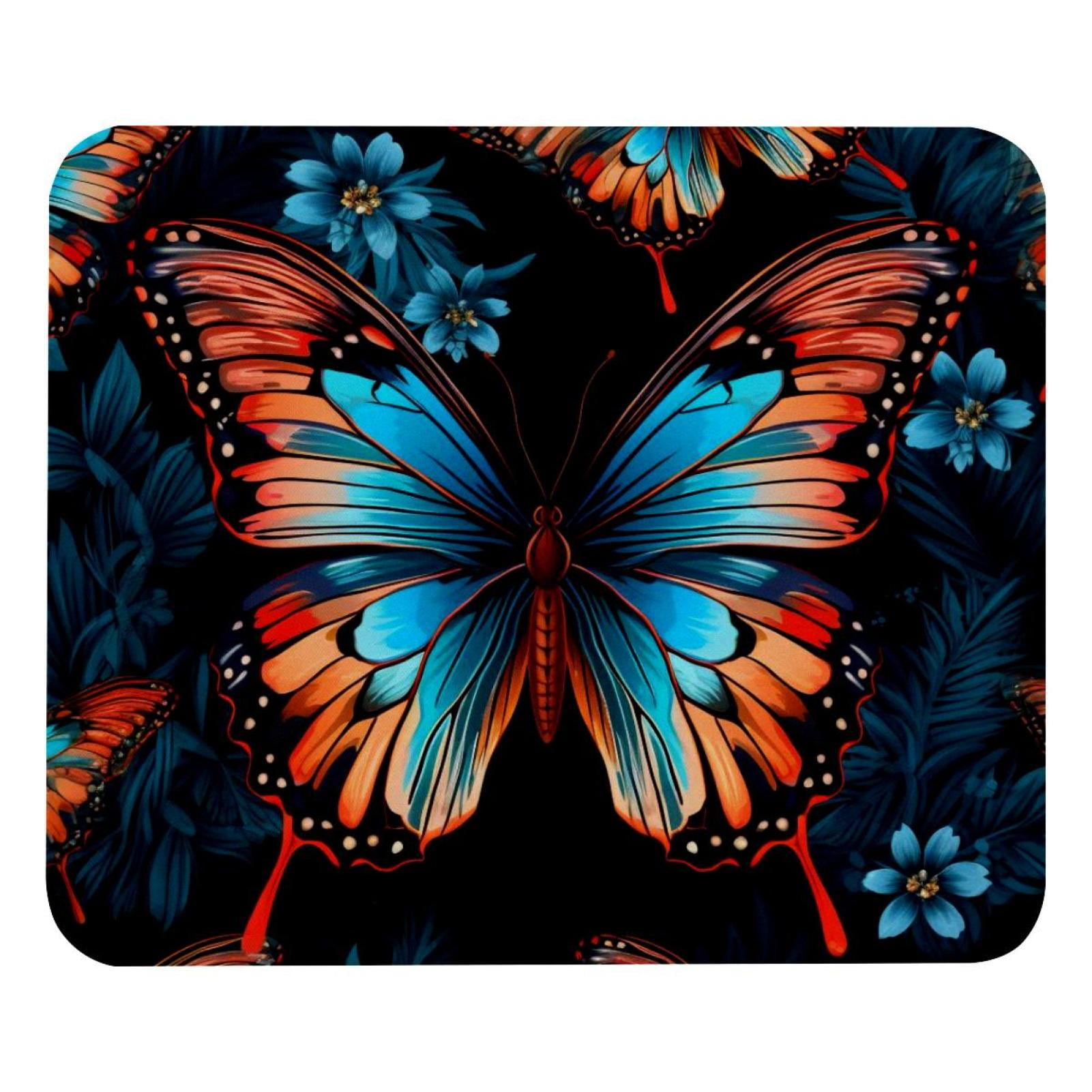 Colorful Butterfly Mouse Pad for Wireless Mouse Home Office Desk Laptop ...