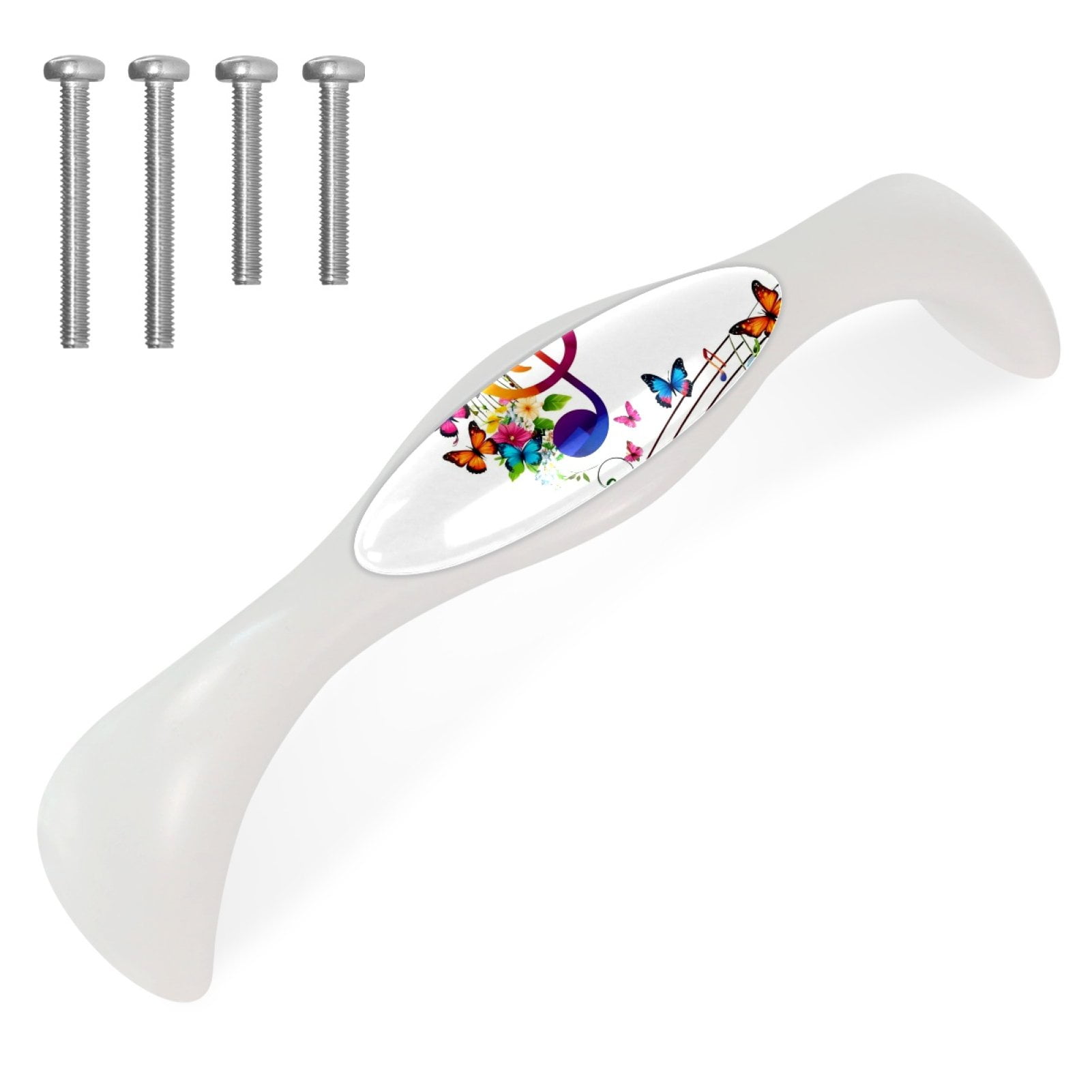 Colorful Butterfly Musical Notes Kitchen Cabinet Pull Knobs Drawer ...