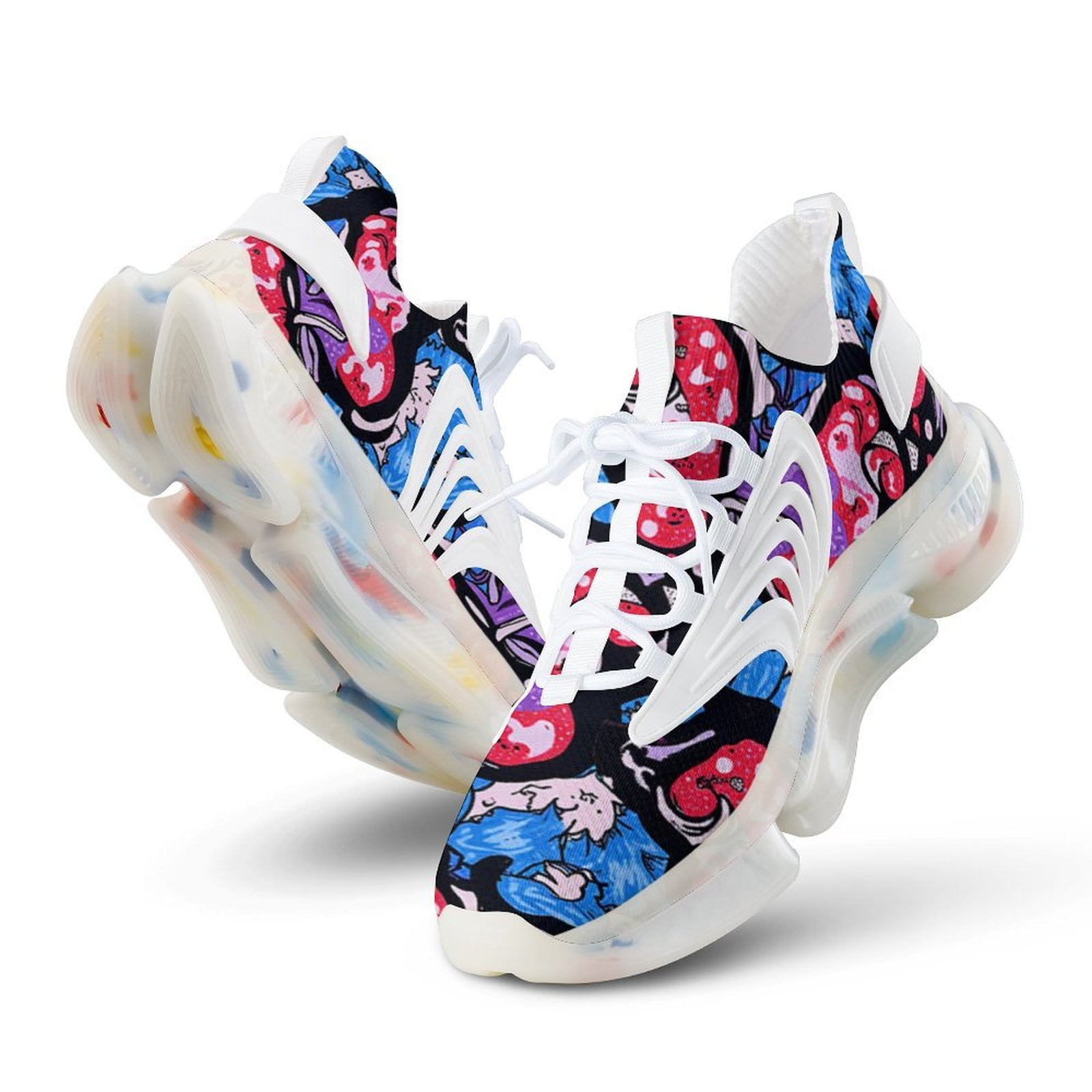 Colorful Butterfly Pattern Design Walking Shoes for Men Woman ...