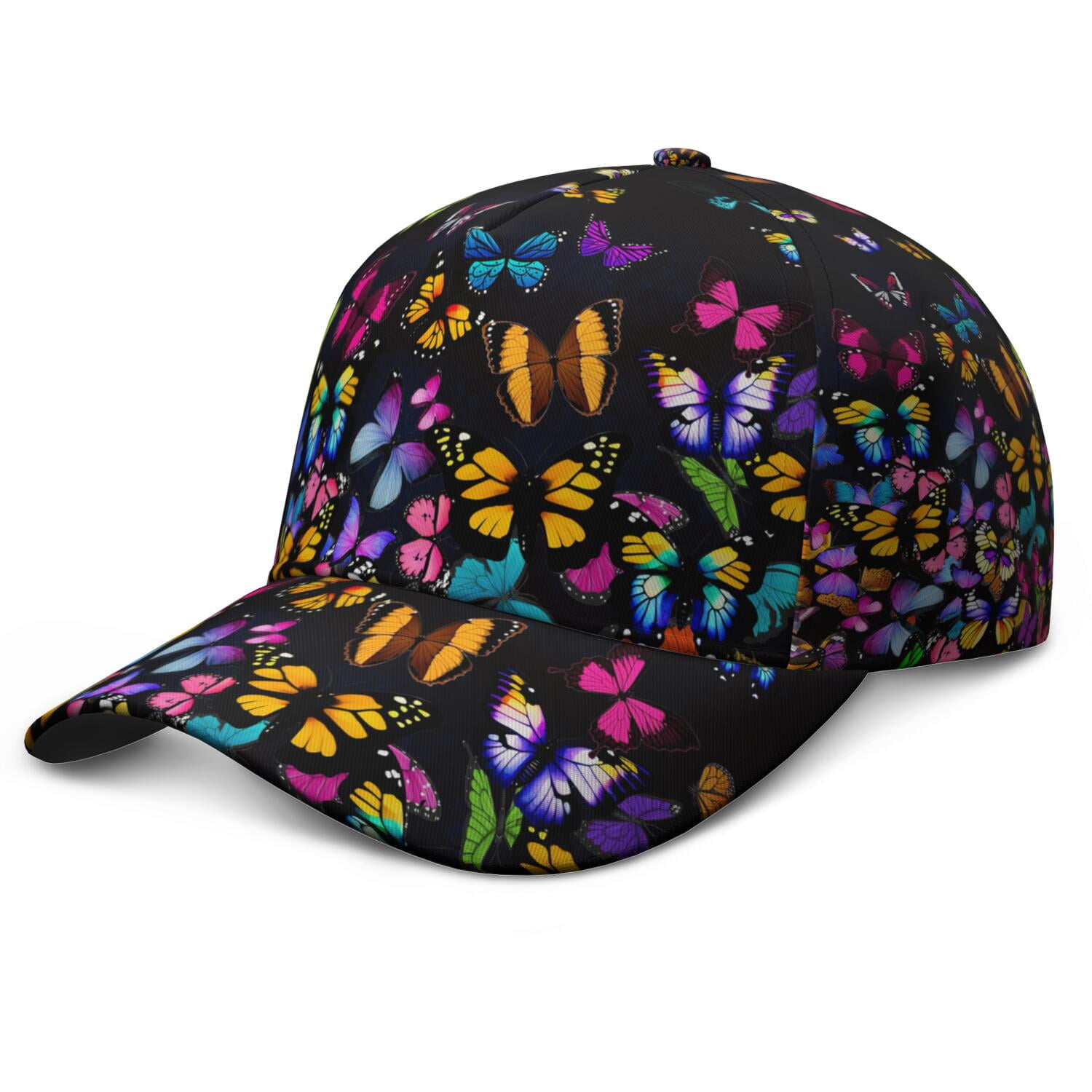 Colorful Butterfly Pattern Outdoor Cap - Breathable Unisex Hat for ...