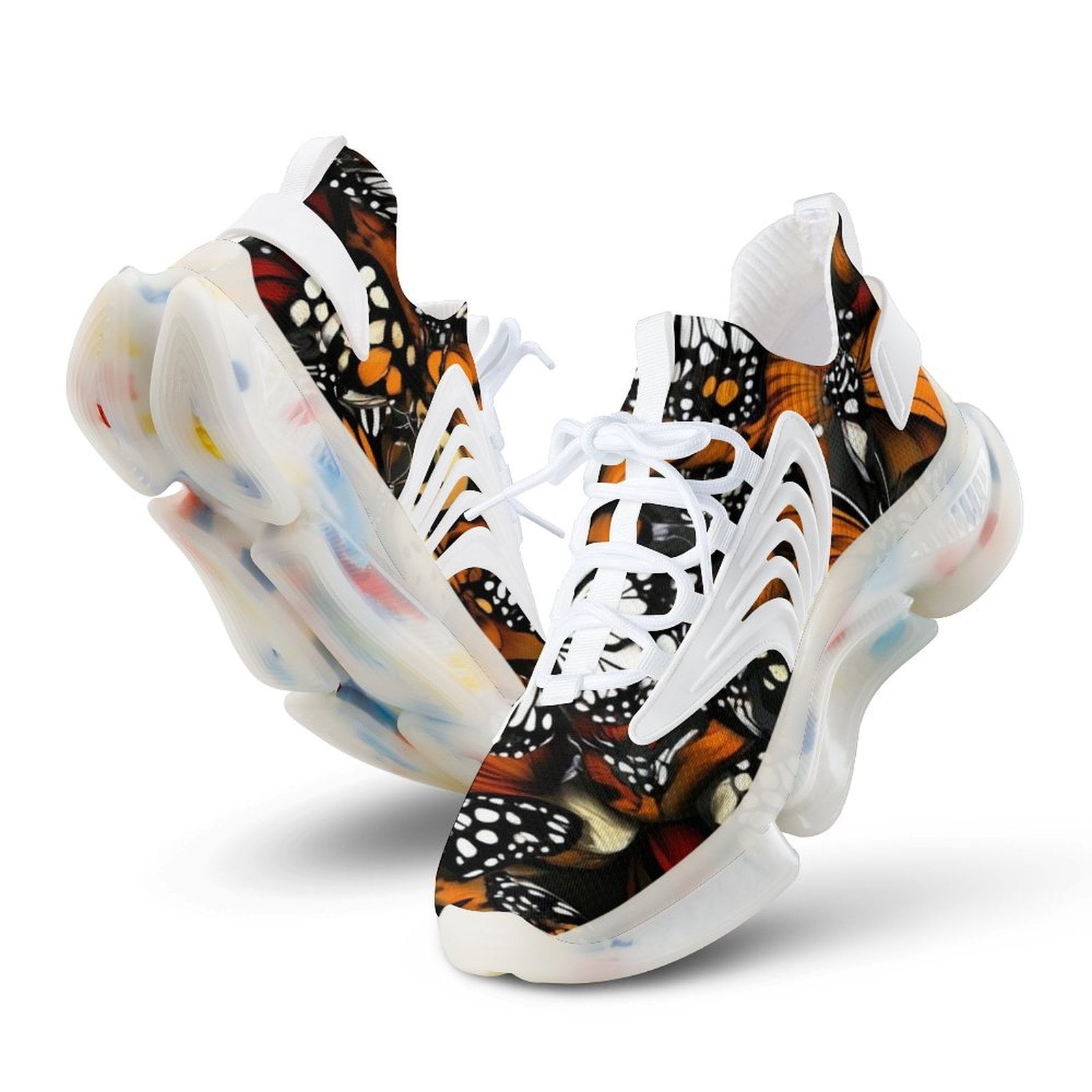 Colorful Butterfly Seamless Pattern Walking Shoes for Men Woman ...