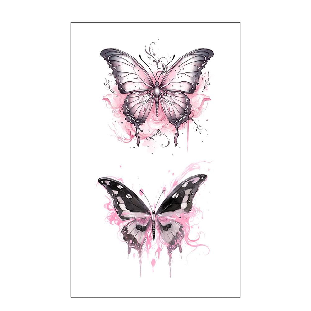 A Colorful Butterfly Tattoo Stickers For Women Waterproof And Long ...