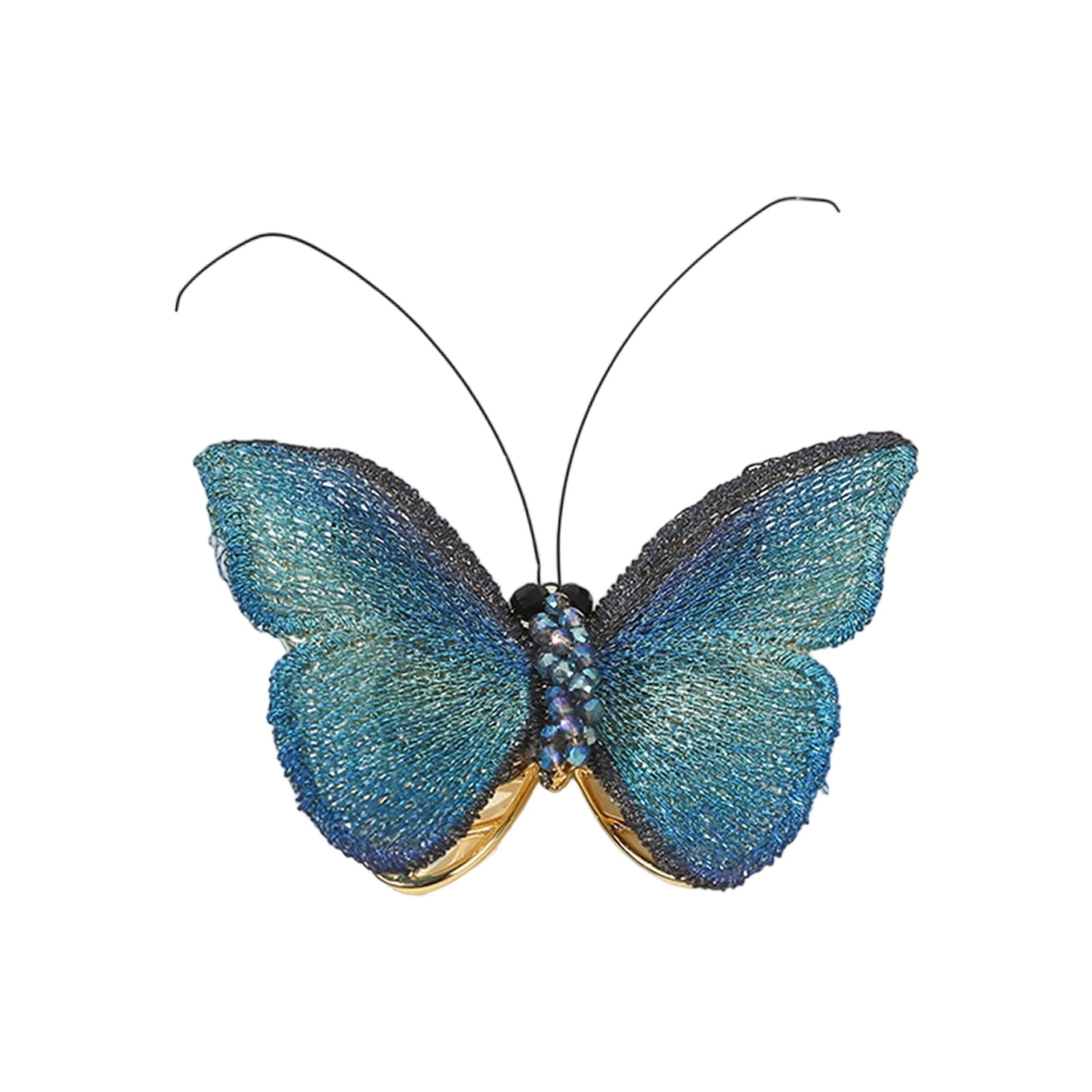 Colorful Butterfly Textile Pin Metal Butterfly Brooch Lightweight ...