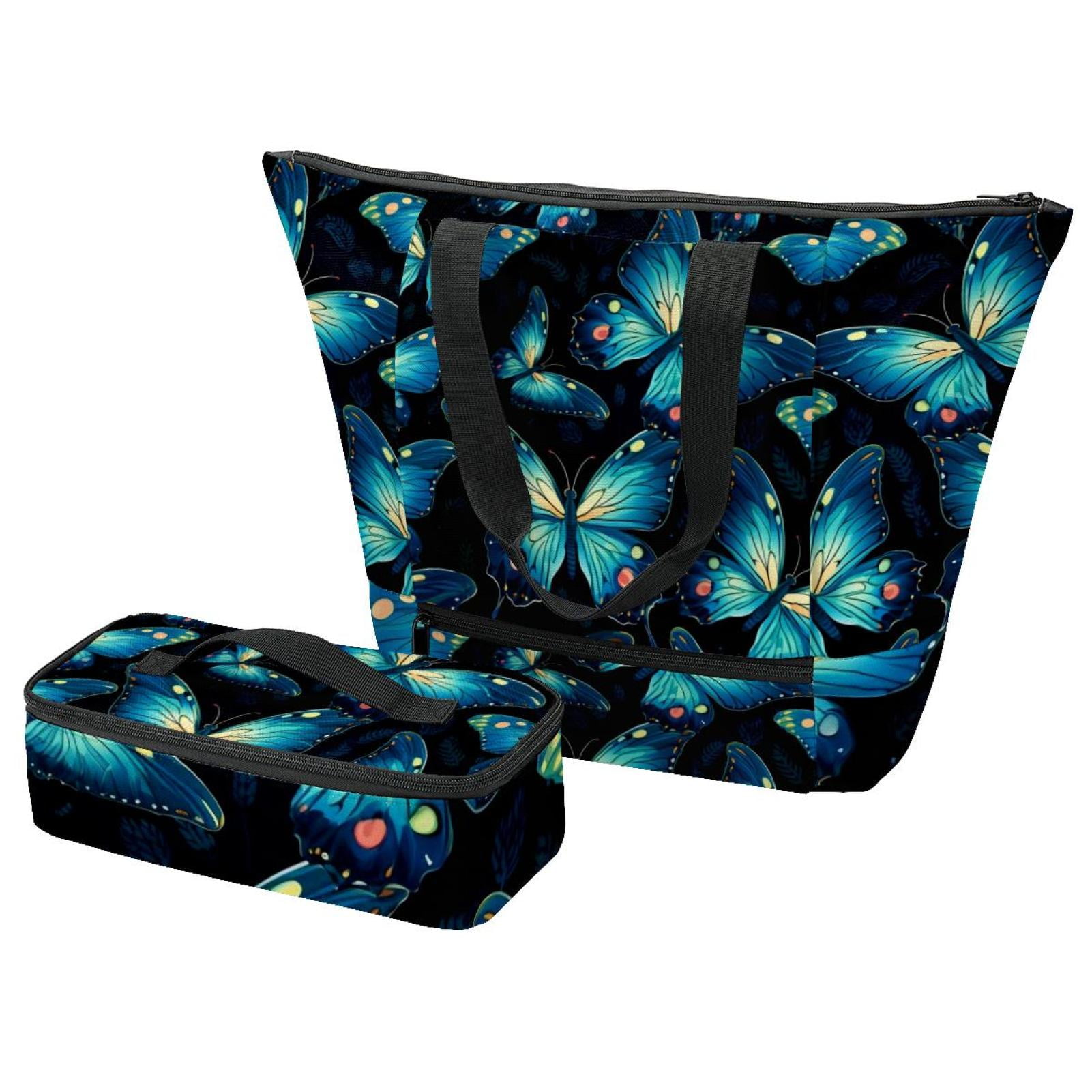 Colorful Butterfly Travel Duffel Bag Sports Tote Gym Bags Shoulder ...