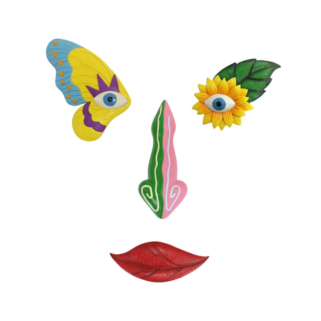Colorful Butterfly Tree Face Decor Statues Whimsical Garden Decoration ...