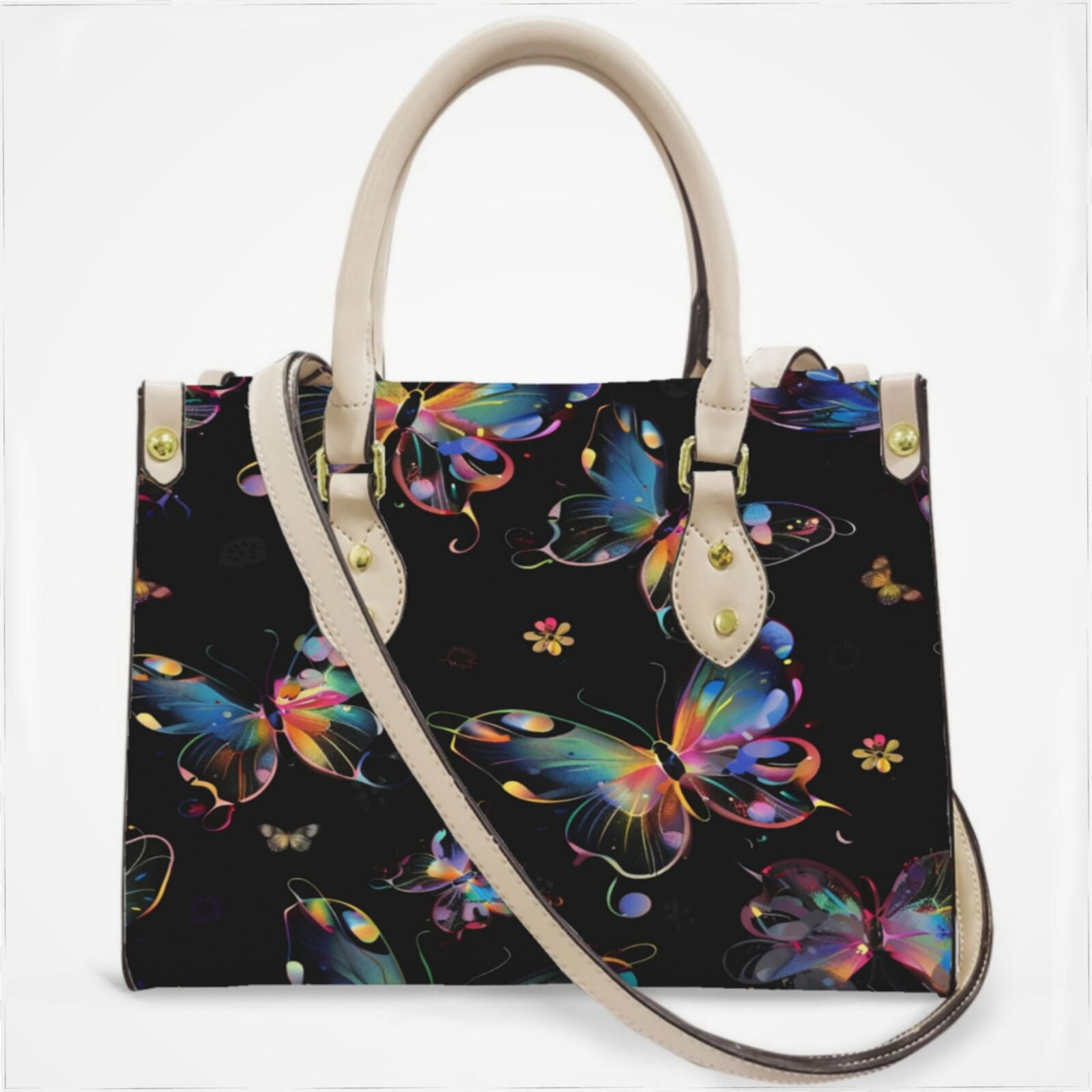 Colorful Butterfly With Glittering Wings Cross Body Bags For Women ...