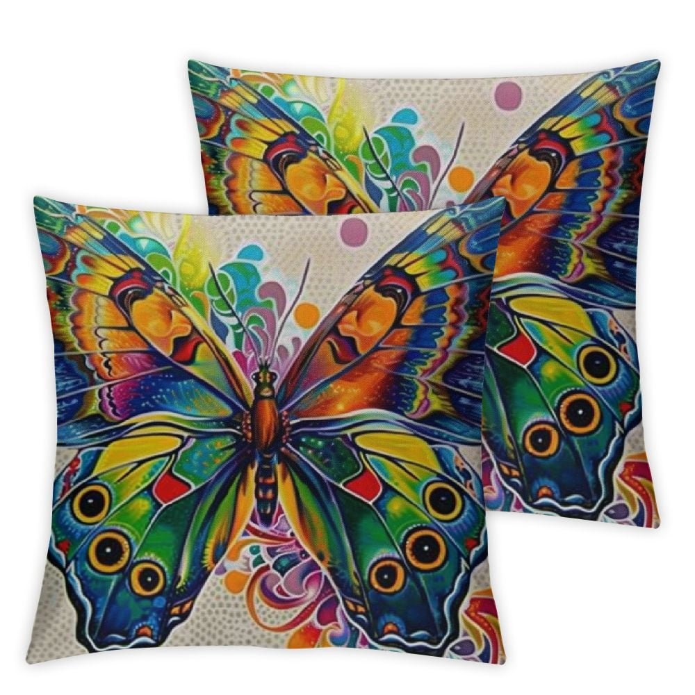 Colorful Butterfly ative Farmhouse for Home Couch Sofa - Walmart.com
