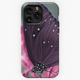 Colorful Butterfly on Rosy Flower Autumn Art iPhone Case 17 16 15 14 13 ...