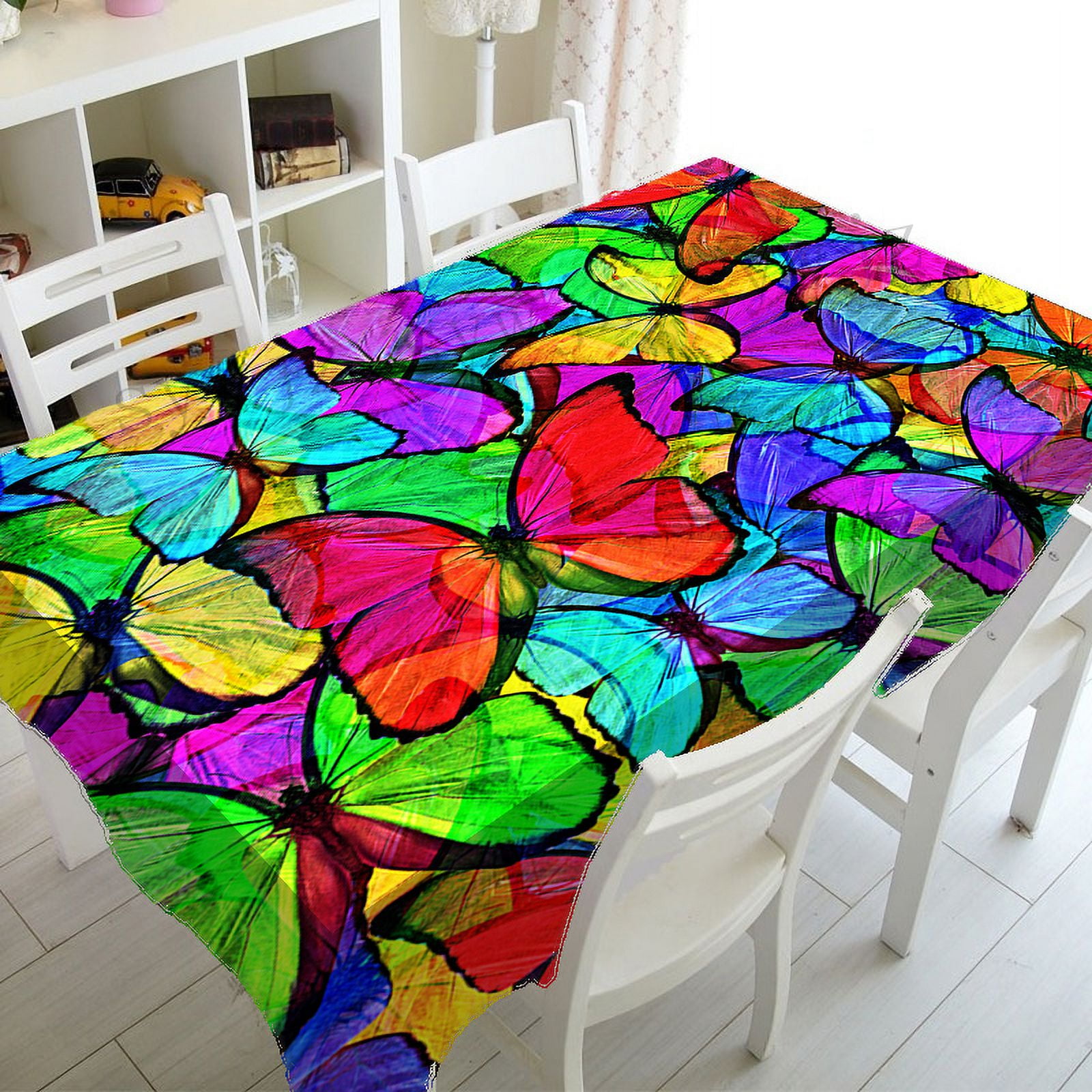 Colorful Butterfly ration Table Cloth Living Room Dining Table Coffee ...