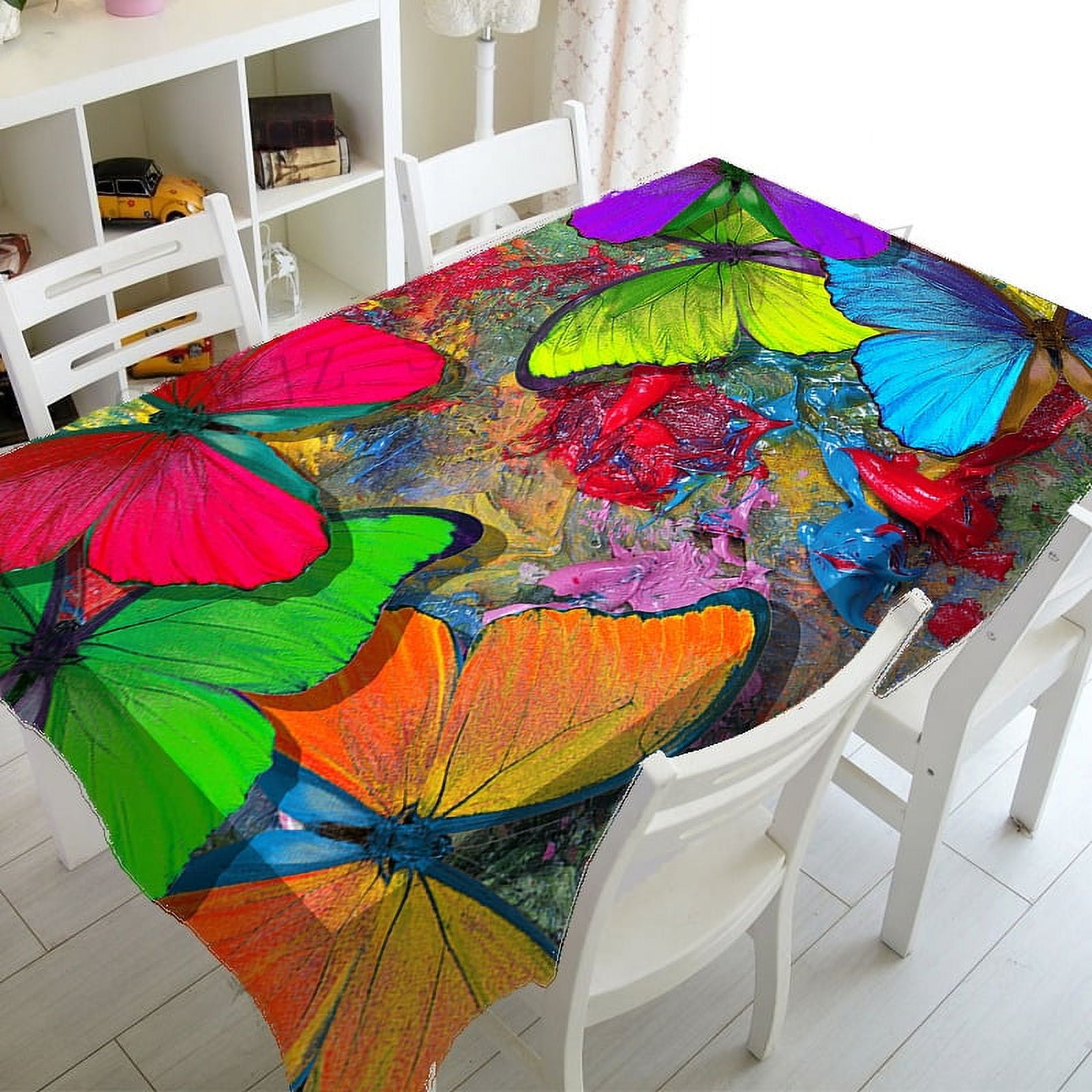 Colorful Butterfly ration Table Cloth Living Room Dining Table Coffee ...