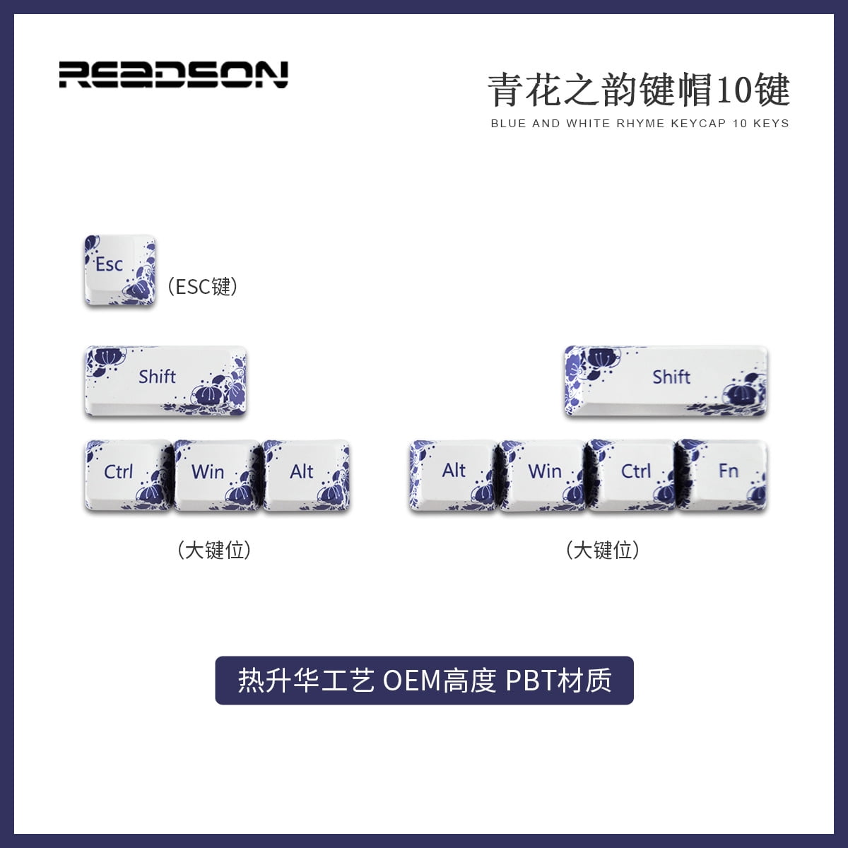 Colorful CMYK Sublimation PBT Keycaps for Win Key - 10 Key Series ...