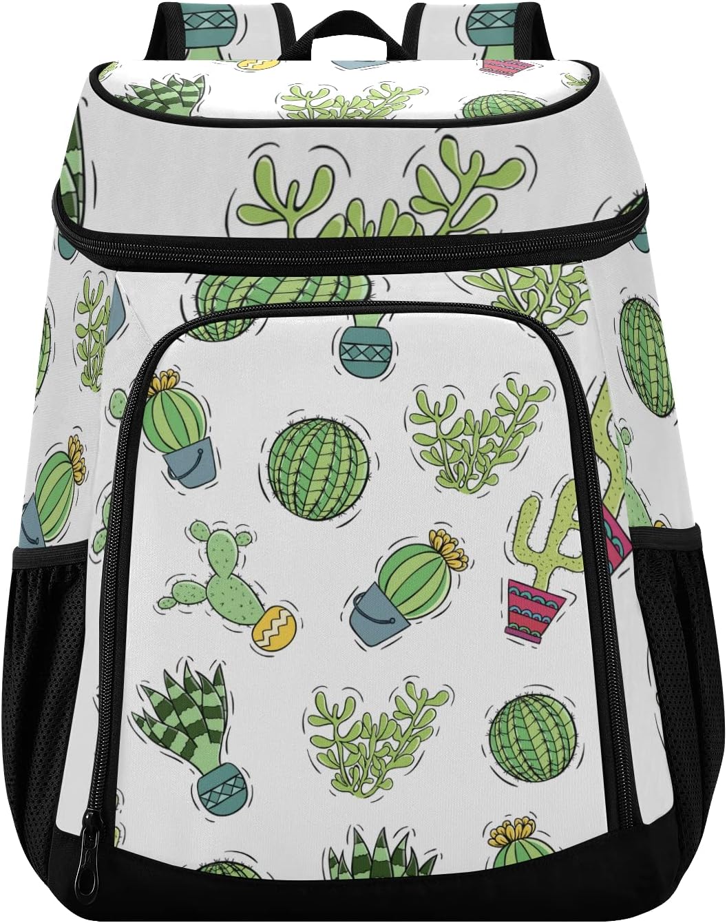 Colorful Cactus Cooler Backpack Insulated Leak Proof Lunch Backpack 36 ...