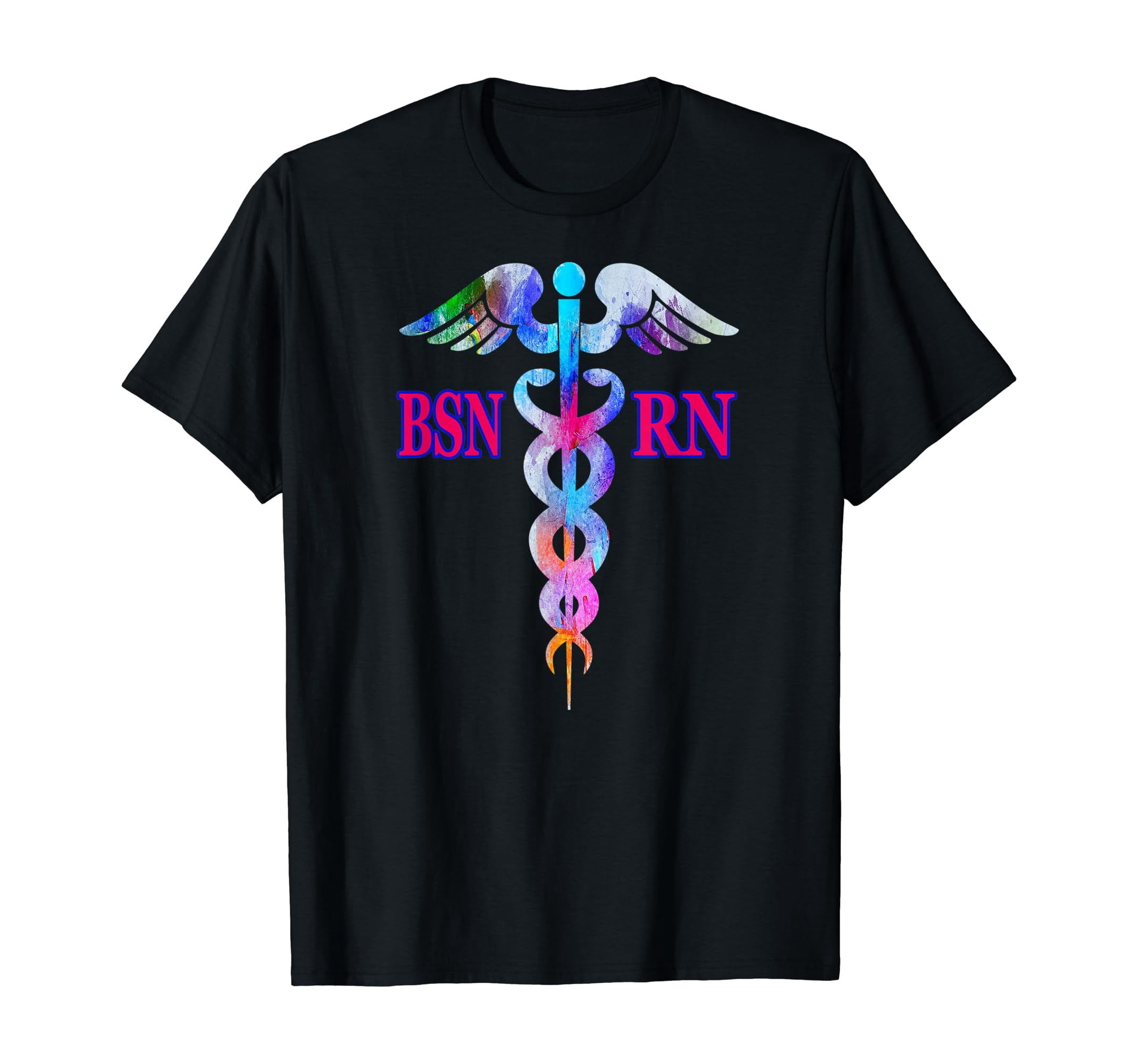 Colorful Caduceus Nursing Emblem BSN RN T-Shirt - Perfect Gift for ...
