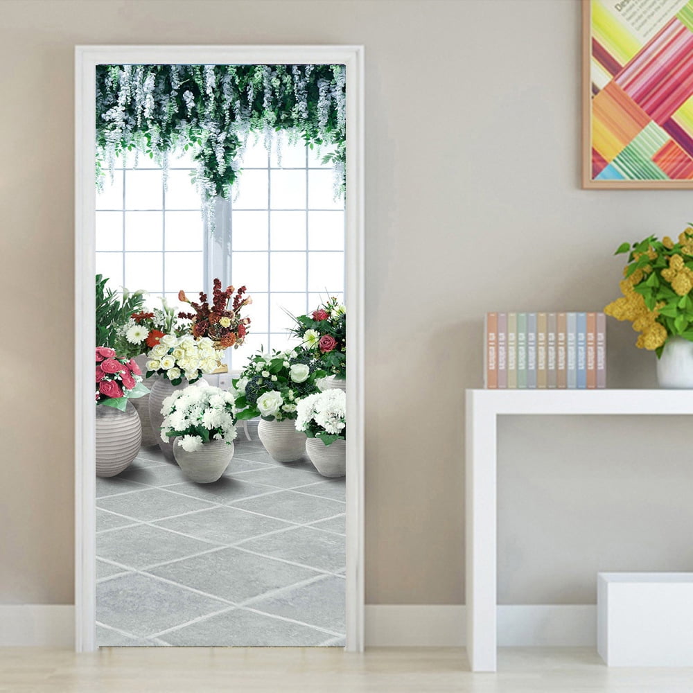 Colorful Candy Door Sticker Sweet Lollipop Wallpaper Decal Removable ...