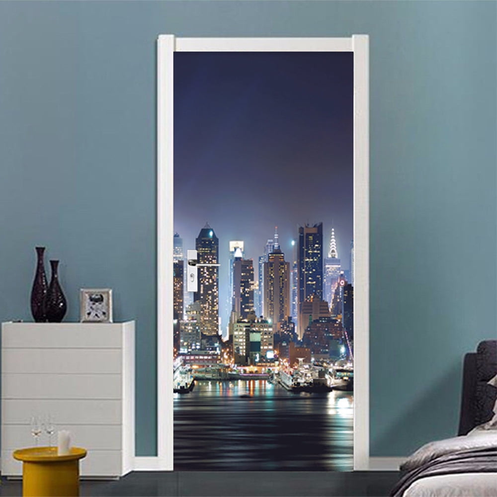 Colorful Candy Door Sticker Sweet Lollipop Wallpaper Decal Removable ...