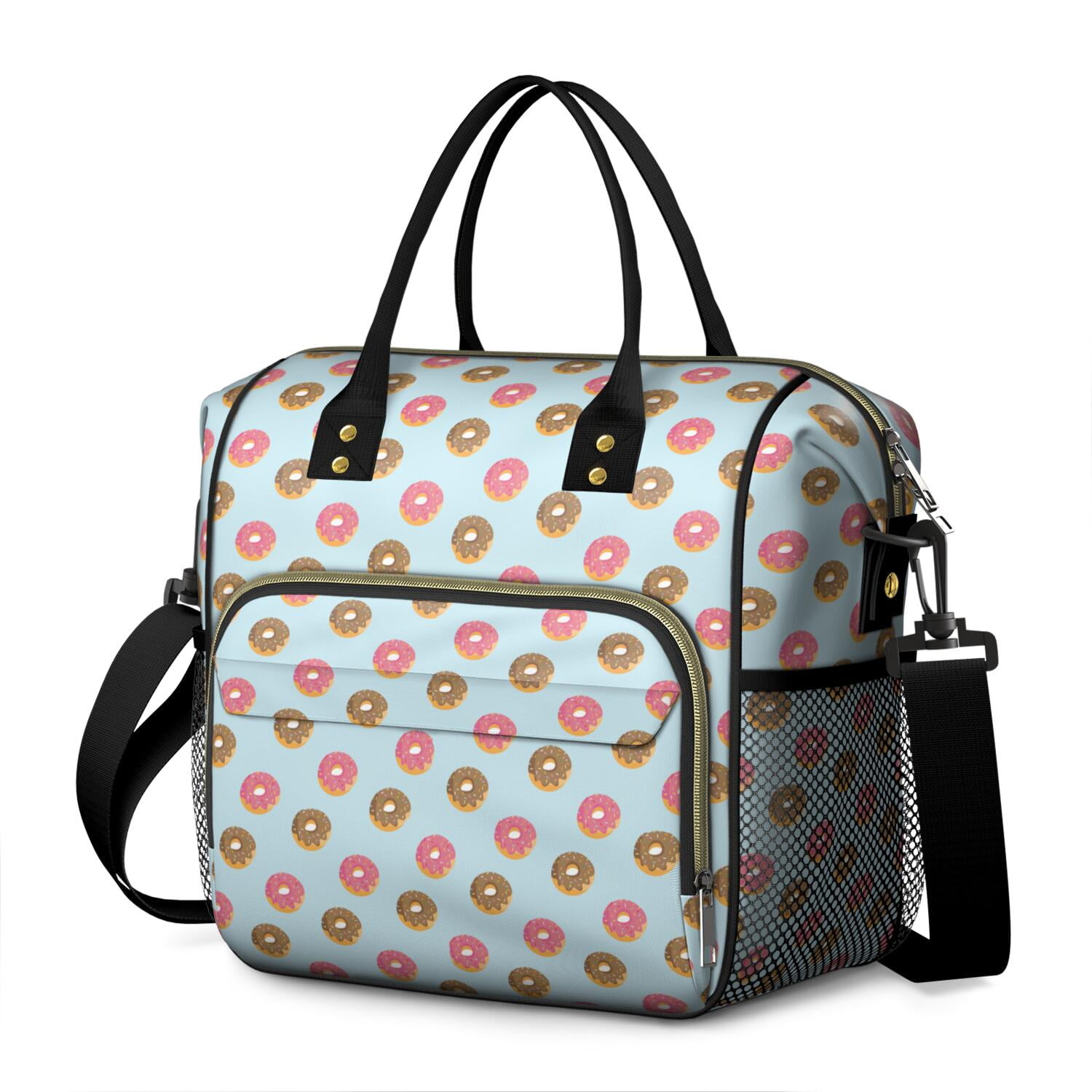 Colorful Candy Doughnut Lunch Tote – Leakproof Insulated Lunch Box with Dual Compartments ...