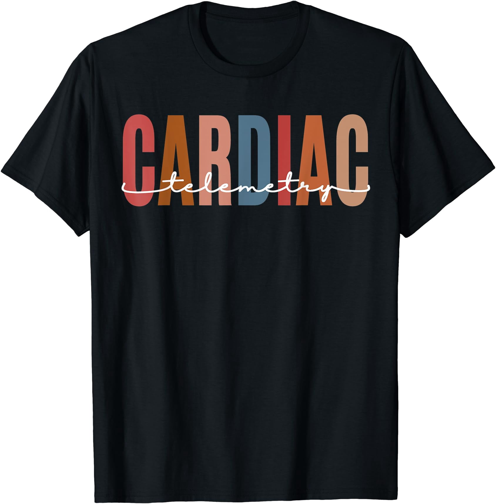 Colorful Cardiac Telemetry Nursing T-Shirt for Progressive Care Nurses ...