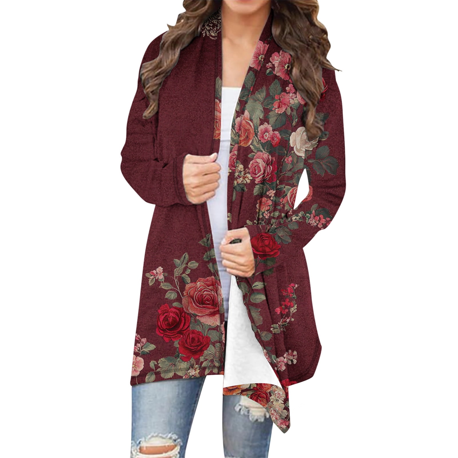 Colorful Cardigan Happy Vacation Halloween Lounge for Women Fall Winter ...