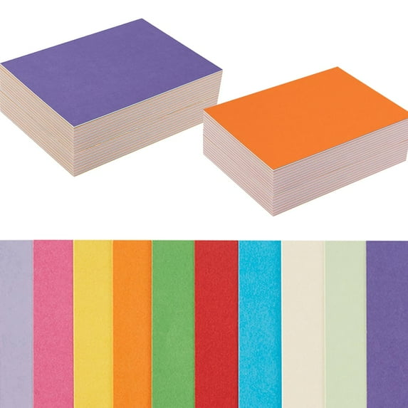Colorful Cardstock Paper, 100 Pack Thick Blank Colored Cards, 2x3.5 ...