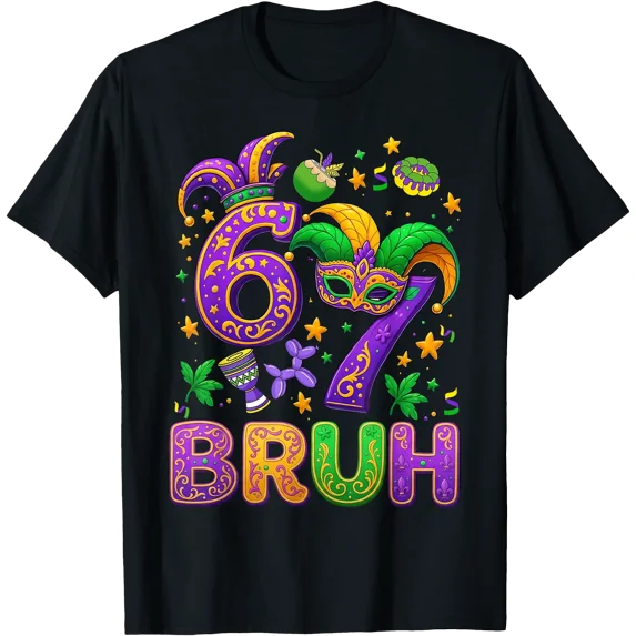 Colorful Carnival Graphics Mardi Gras T-Shirt for Festive Celebration ...