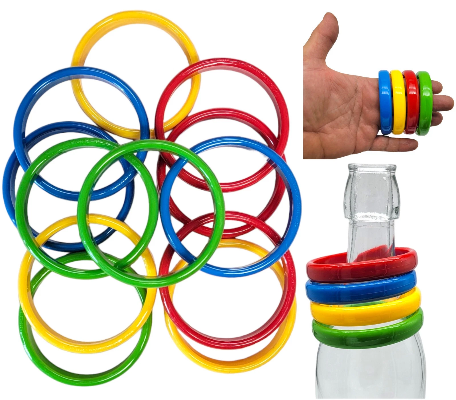 Colorful Carnival Rings (12 Pieces) 3". Carnival Ring Toss Game ...