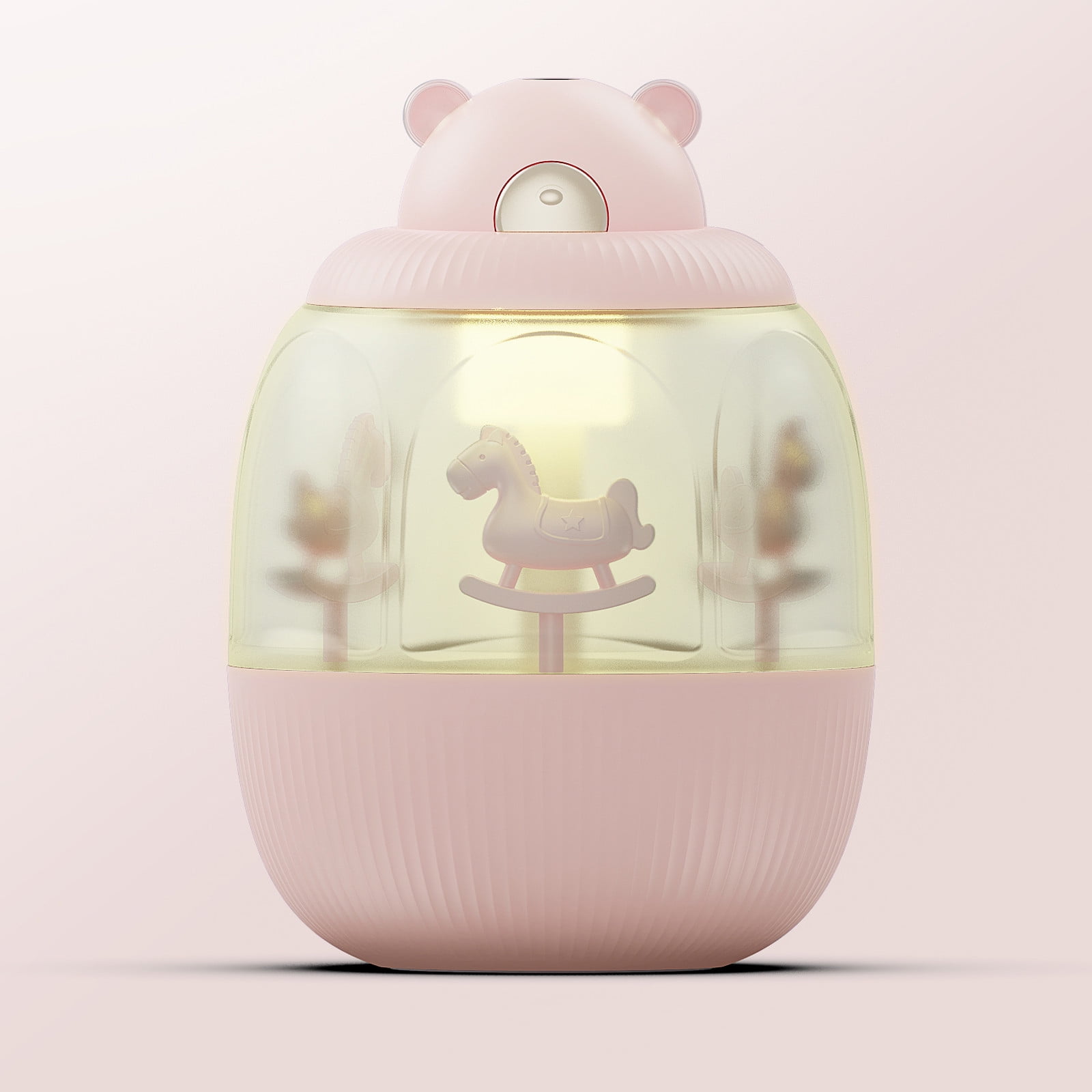 Colorful Carousel Humidifier, 320ML Capacity, LED Light Display + Music ...
