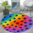 Colorful Carpet Cute Cartoon Animal Footprint Pattern 3D Printed ...